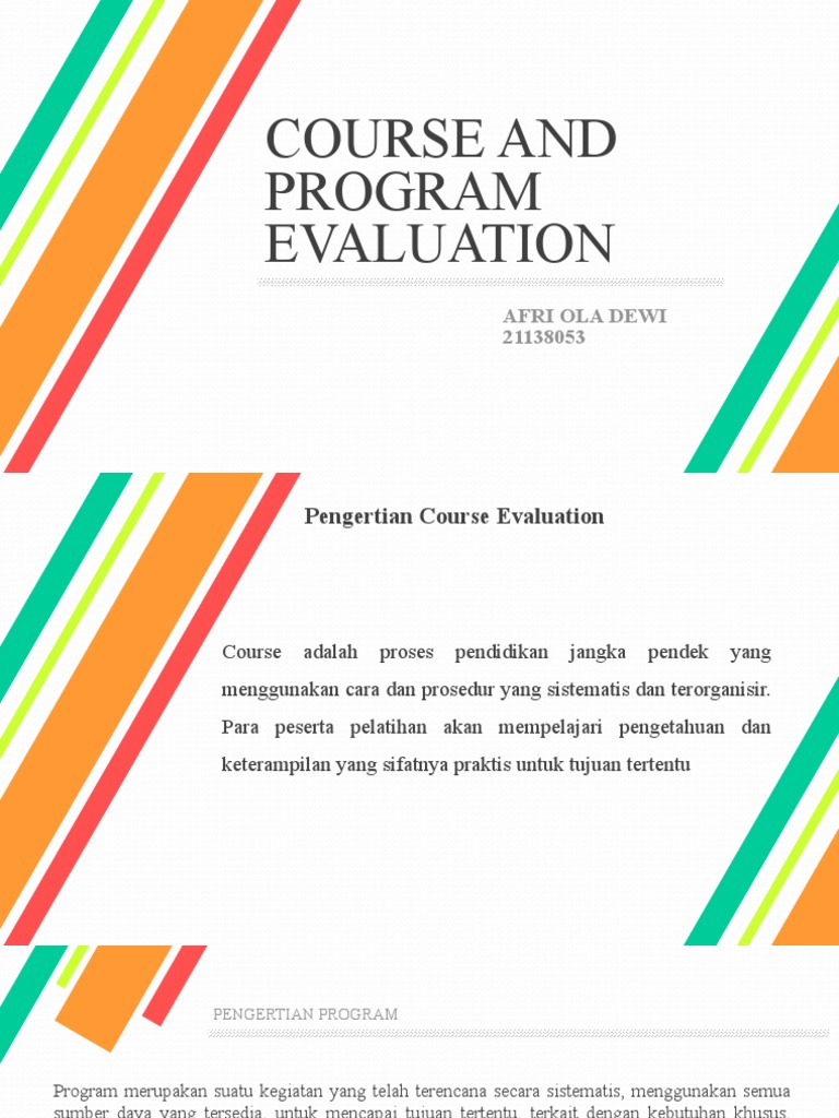 Course and Evaluation | PDF