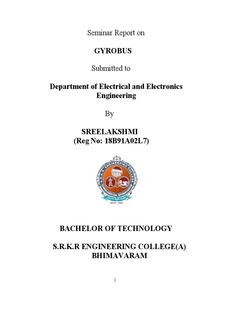 Gyrobus Report | PDF | Gyroscope | Electricity