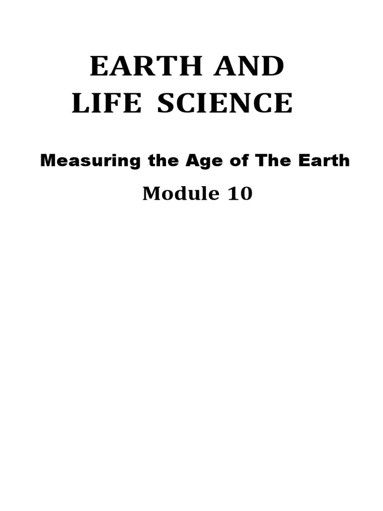 Mod10 Earth and Life Science Relative and Absolute Dating | PDF ...