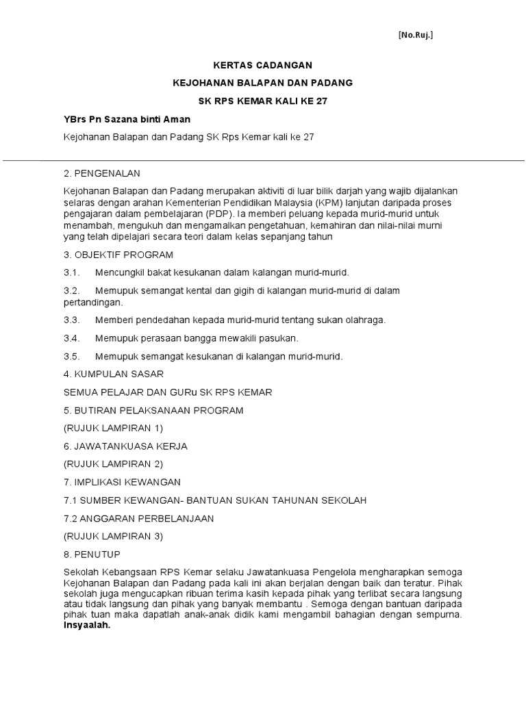 Kertas Cadangan Format Baru Pdf