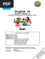English 10 Q1 Module 7 Appraise The Unity of Plot Setting and Characterization | PDF