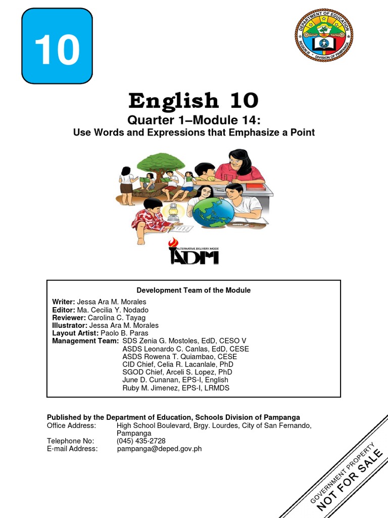 English 10 - Q1 - Module 14 - Using Words or Expressions That Emphasize ...