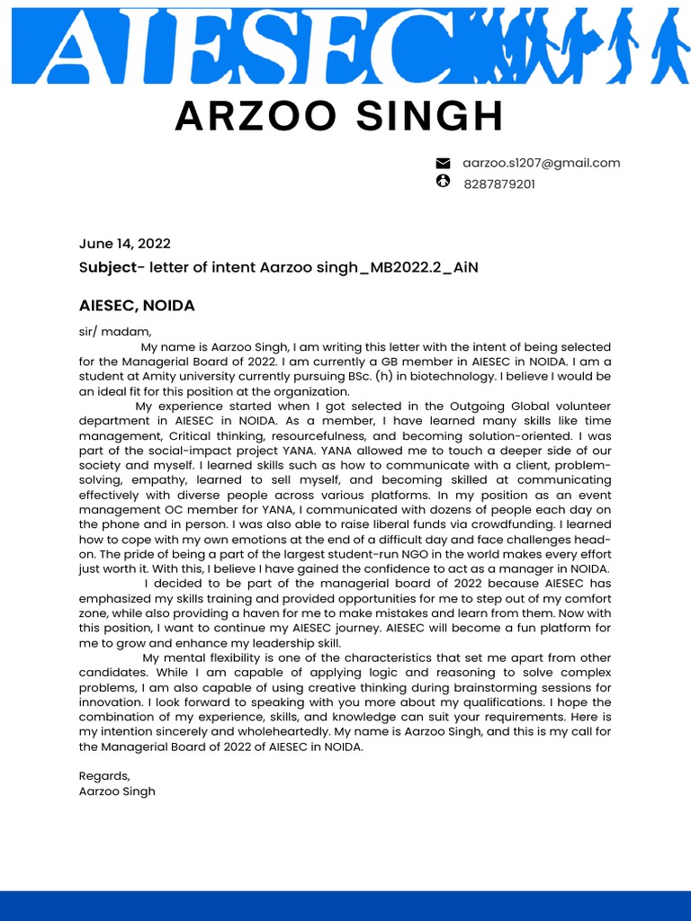 Aiesec Application Package | PDF | Goal | Leadership