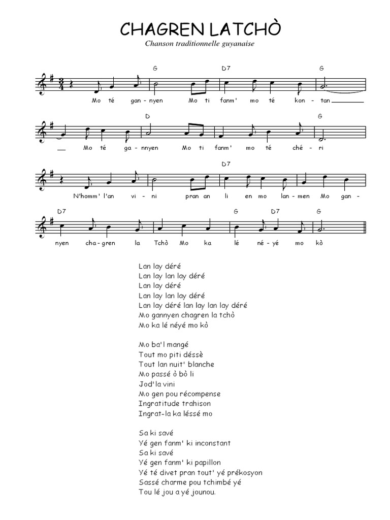 Traditionnel - Chagren Latchò | PDF