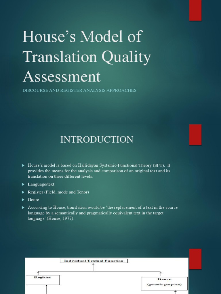 House's Translation Quality Model | PDF | Translations | Linguistics