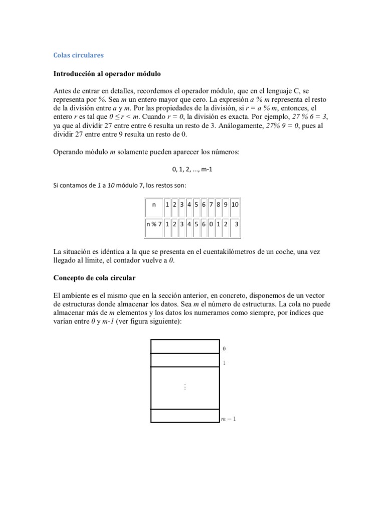 Colas Circulares | PDF