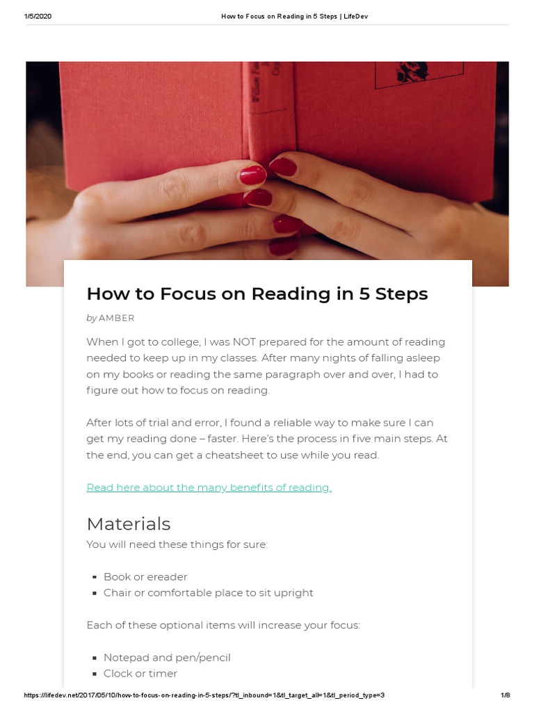 How To Focus On Reading in 5 Steps - LifeDev | PDF | Attention