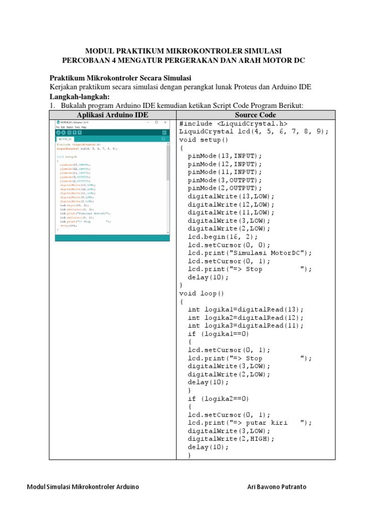 Modul 4 Simulasi Motor DC | PDF