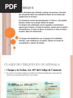 Tipos de Cheque Que Circulan en Guatemala | PDF | Cheque | Bancos