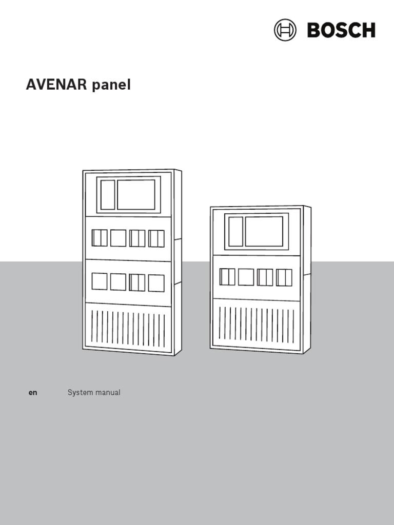 AVENAR Panel: System Manual | PDF | Touchscreen | User Interface