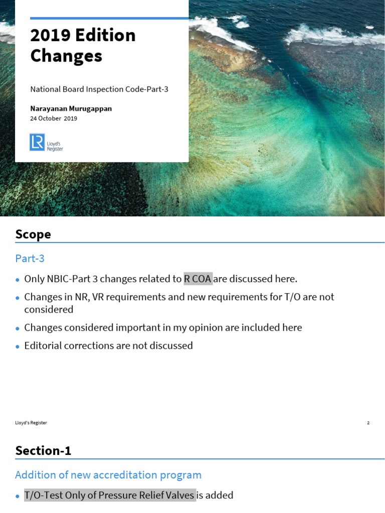 2019 Edition Changes: National Board Inspection Code-Part-3 | PDF ...
