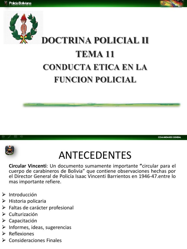 T10 Conducta Y Etica En La Funcion Policial Pdf Policía Violación