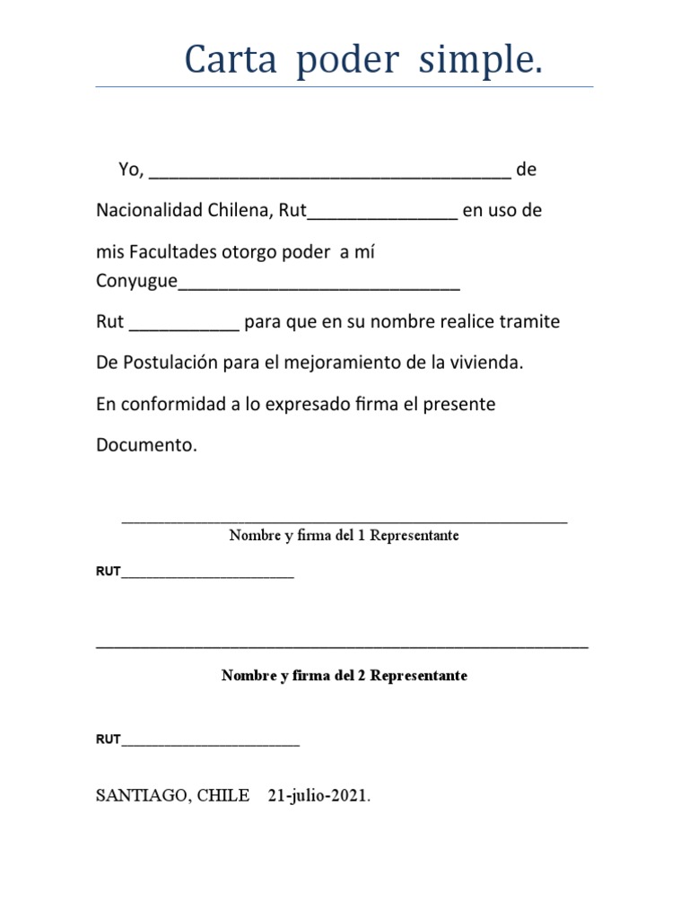 Carta Poder Simple | PDF