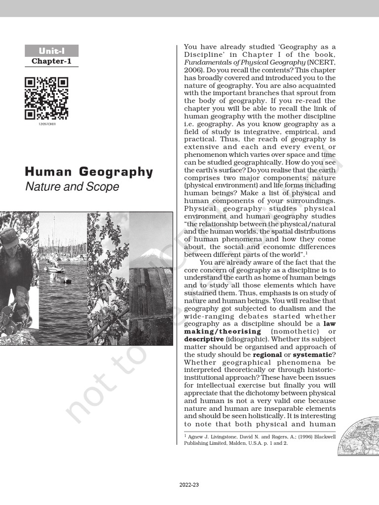 Nature and Scope: Chapter-1 | PDF | Geography | Social Sciences