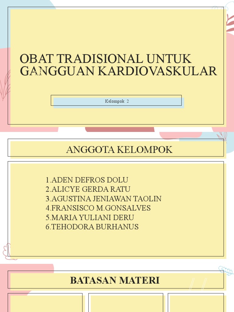 Kelompok 2-Obat Tradisional Kardiovaskular - 1 | PDF | Kesehatan Holistik