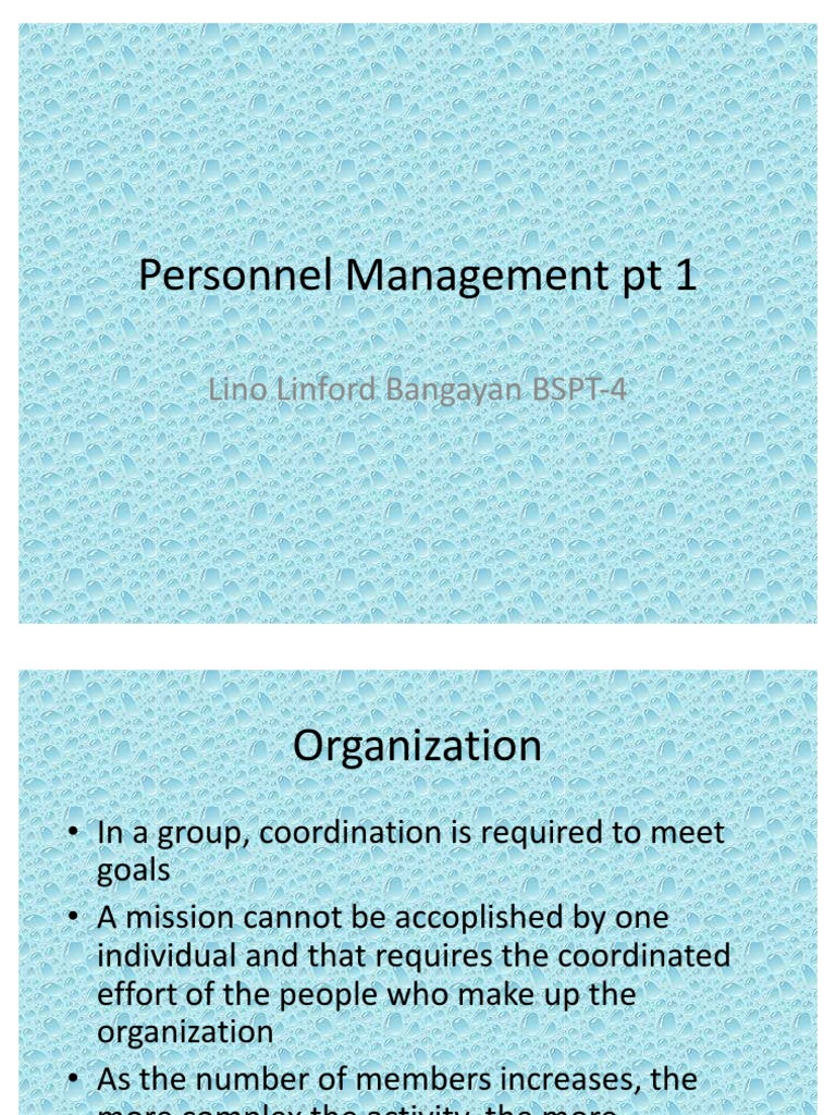 Personnel Management 1 | PDF | Organizational Structure | Motivation