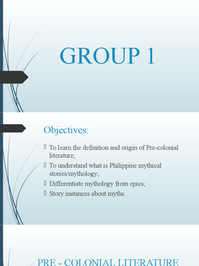 Pre - Colonial Literature | PDF | Narrative | Folklore