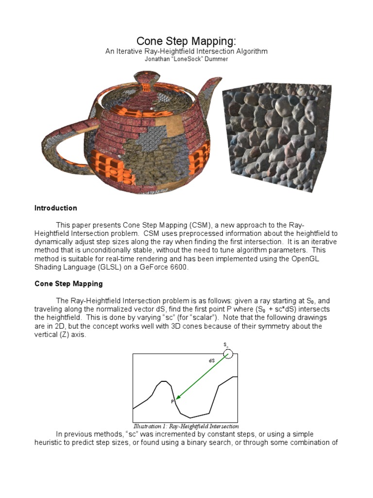 Cone Step Mapping | PDF | Texture Mapping | Euclidean Vector