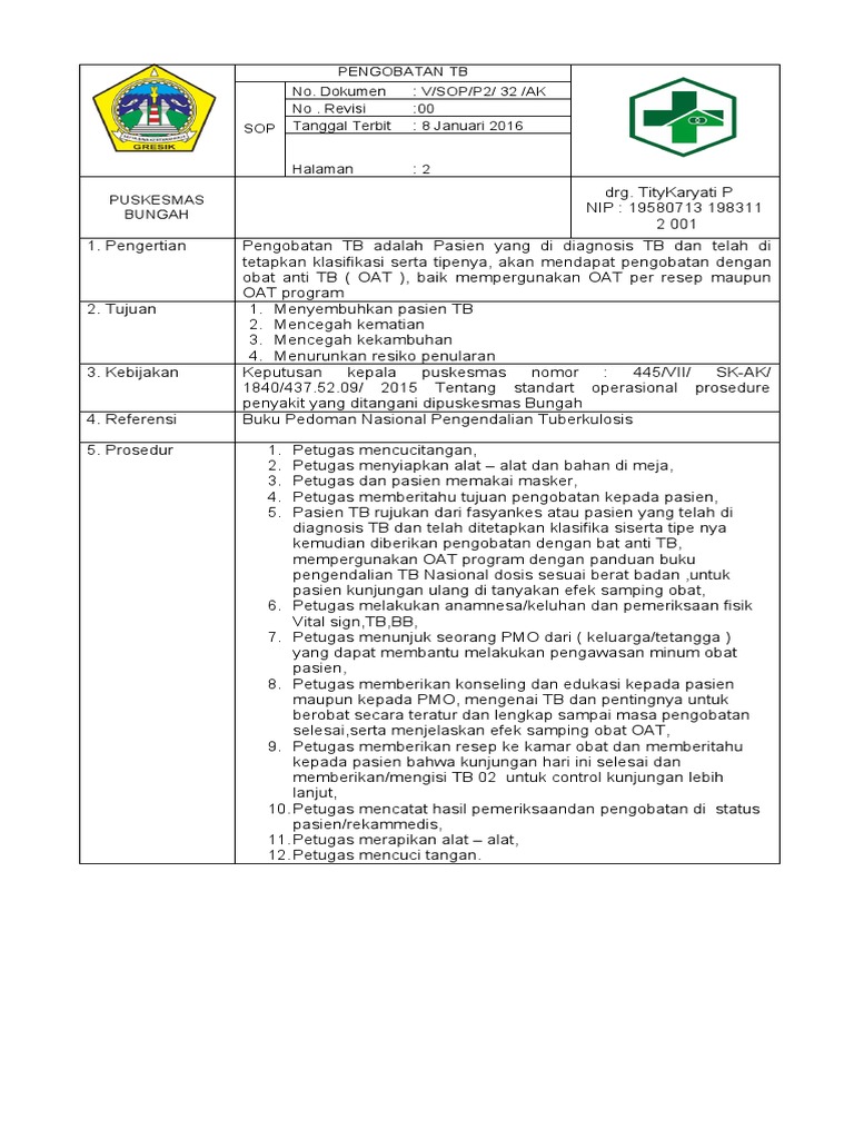 SOP PENGOBATAN Fif | PDF