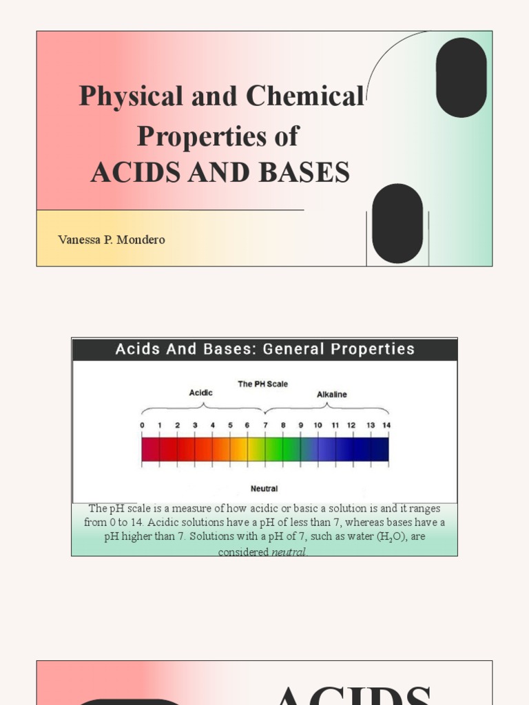 Properties of Acids and Bases Explained | PDF | Sodium Hydroxide | Salt ...