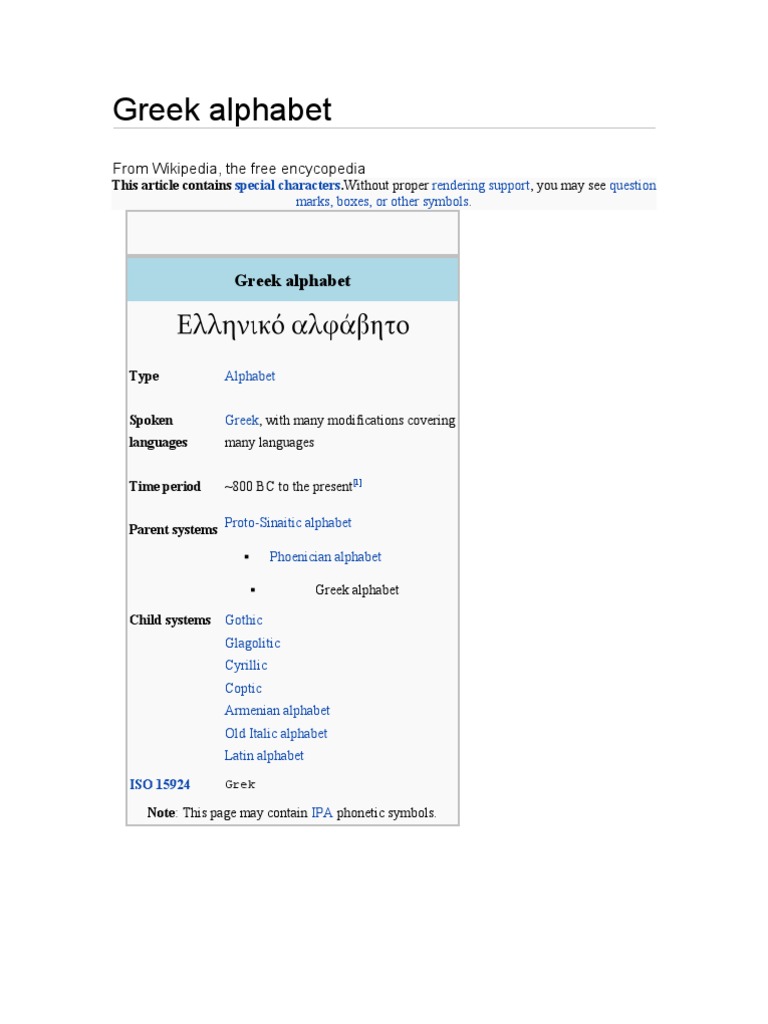 Greek Alphabet | PDF | Greek Alphabet | Alphabet