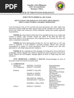 Executive Order No. 014 S. 2022 - REORGANIZING THE BARANGAY COUNCIL FOR ...
