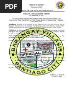 Executive Order No. 4 Series 2021 Barangay Duty Officers | PDF | Social ...