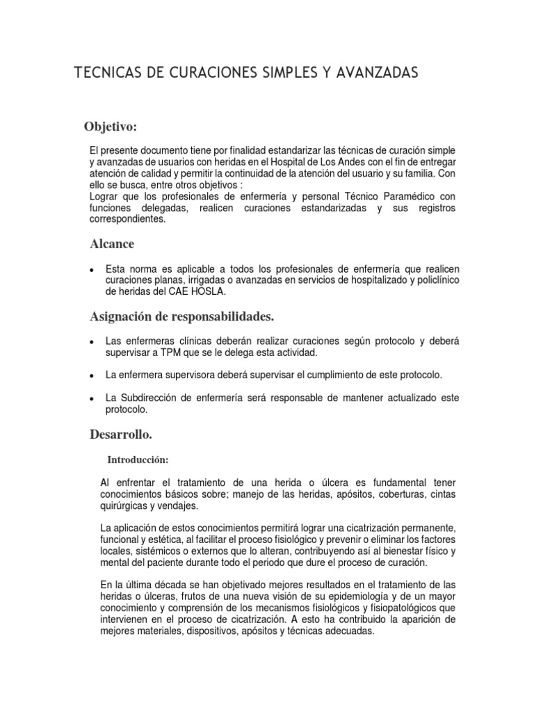 Técnicas de Curaciones Simples y Avanzadas | PDF | Herida | Quemar
