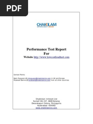Performance Test Sample Report