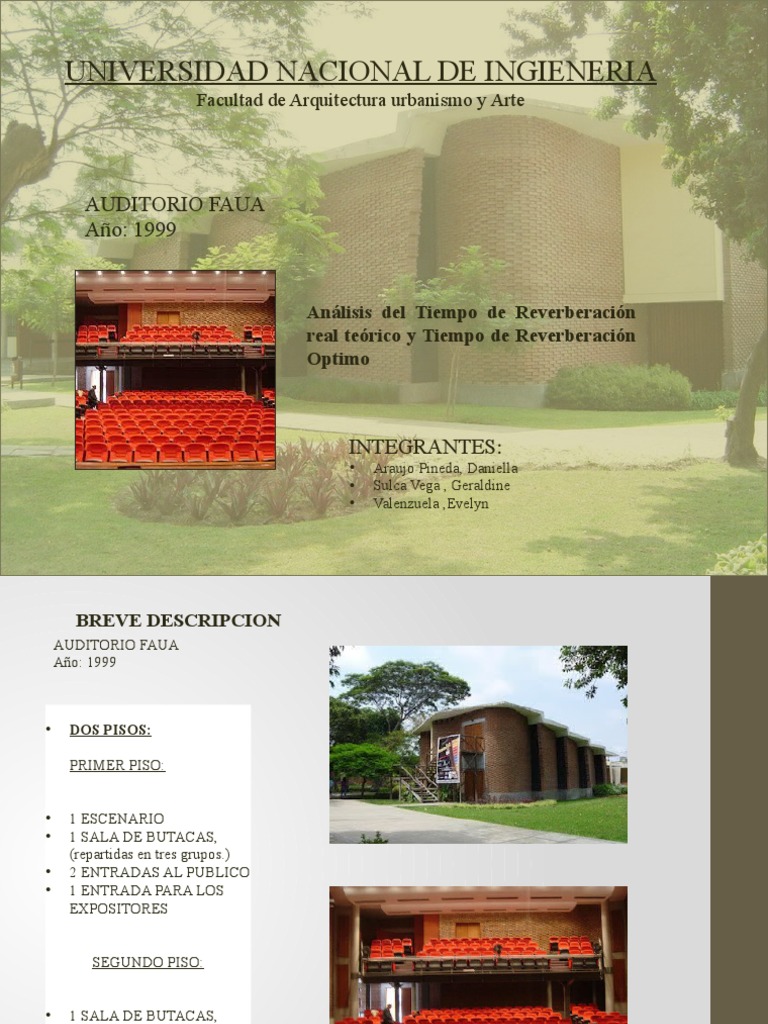Auditorio Faua-Uni | PDF | Sonido | Qualia