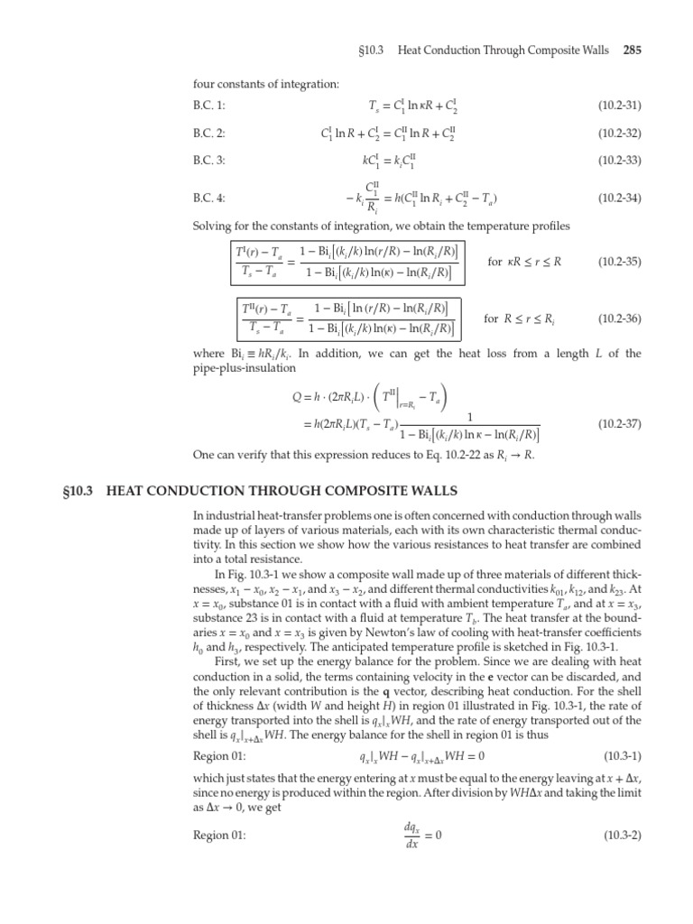 Heat Conduction in Composite Walls | PDF | Thermal Conduction | Thermal ...