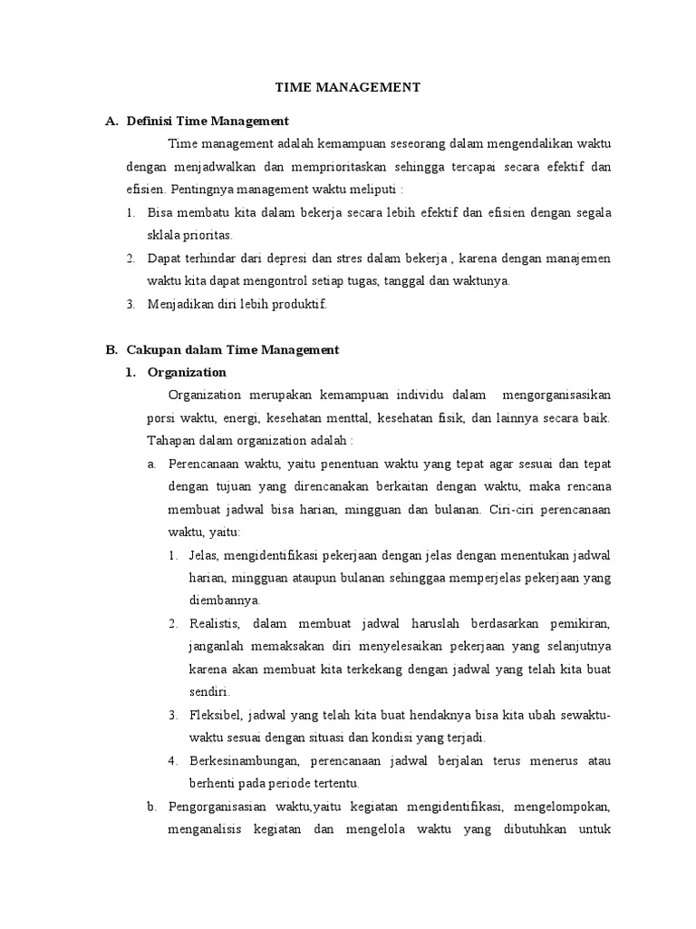 Time Management | PDF