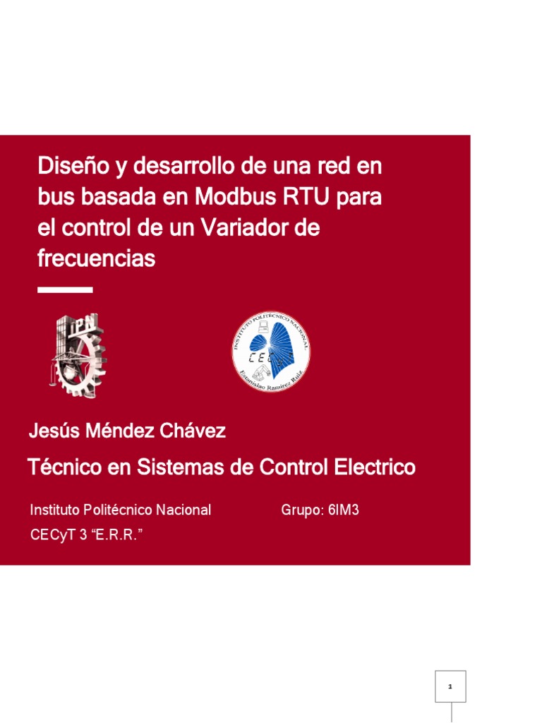 Controlador Variador de Frecuencia Basado en Modbus RTU | PDF | Red de ...
