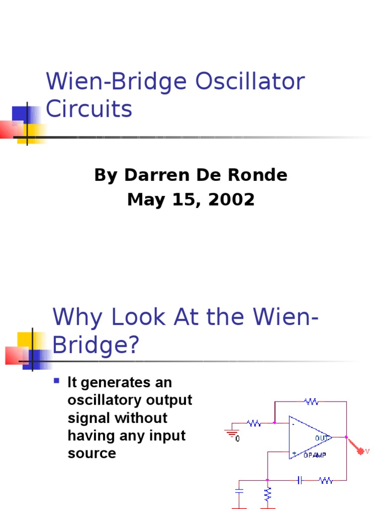 Wein Bridge Oscillators Presentation-Darren | PDF