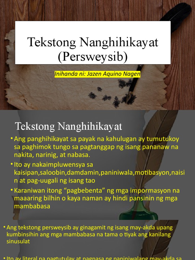 Tekstong Nanghihikayat | PDF
