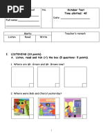 Let’s Go 2 Unit 2 Test: Vocabulary Quiz | PDF