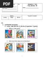 Let's Go 1 Test (Units 5-8) | PDF | Language Arts & Discipline