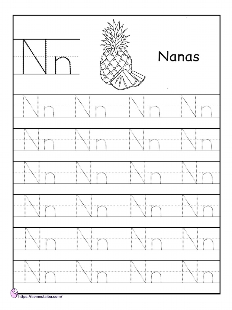 Menebalkan Huruf Abjad N | PDF