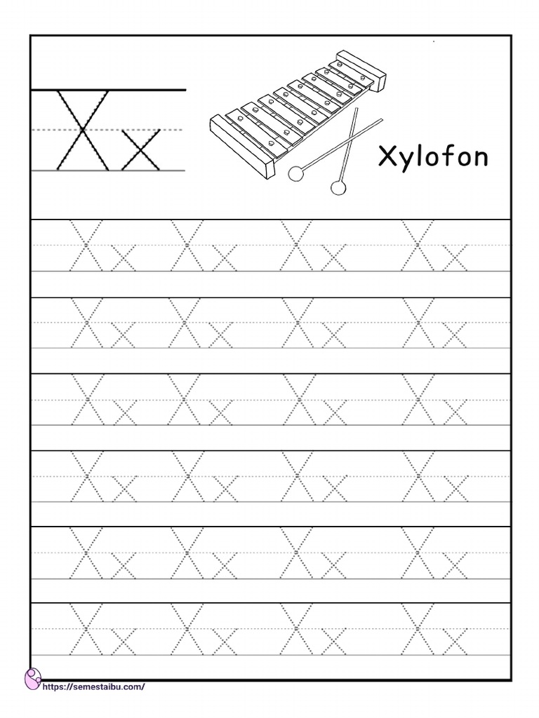 Menebalkan Huruf Abjad X | PDF
