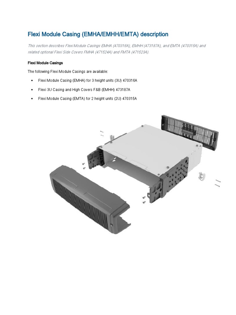 Flexi Module Casing (EMHA/EMHH/EMTA) Description | PDF