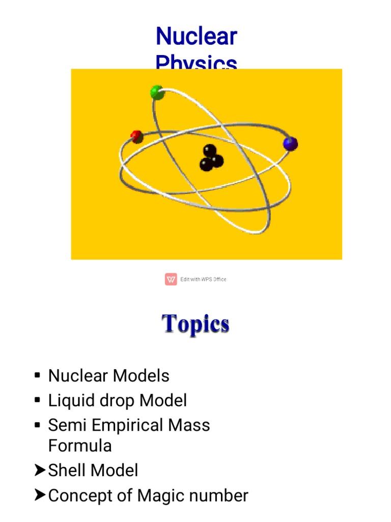 Nuclear models and binding energy formula | PDF | Atomic Nucleus ...