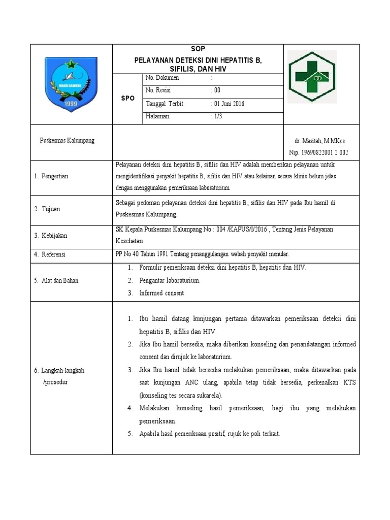 SOP Hepatitis B | PDF