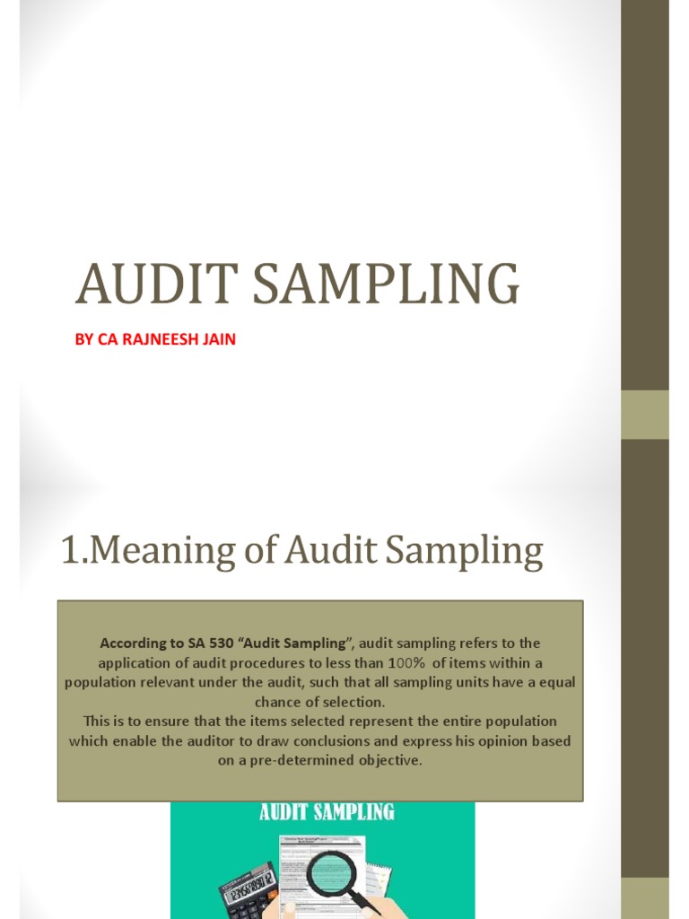CH-7 Audit Sampling | PDF | Sampling (Statistics) | Audit