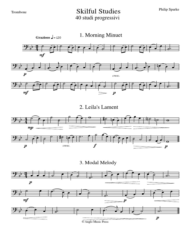 Skilful Studies - Trombone N°1-20 | PDF