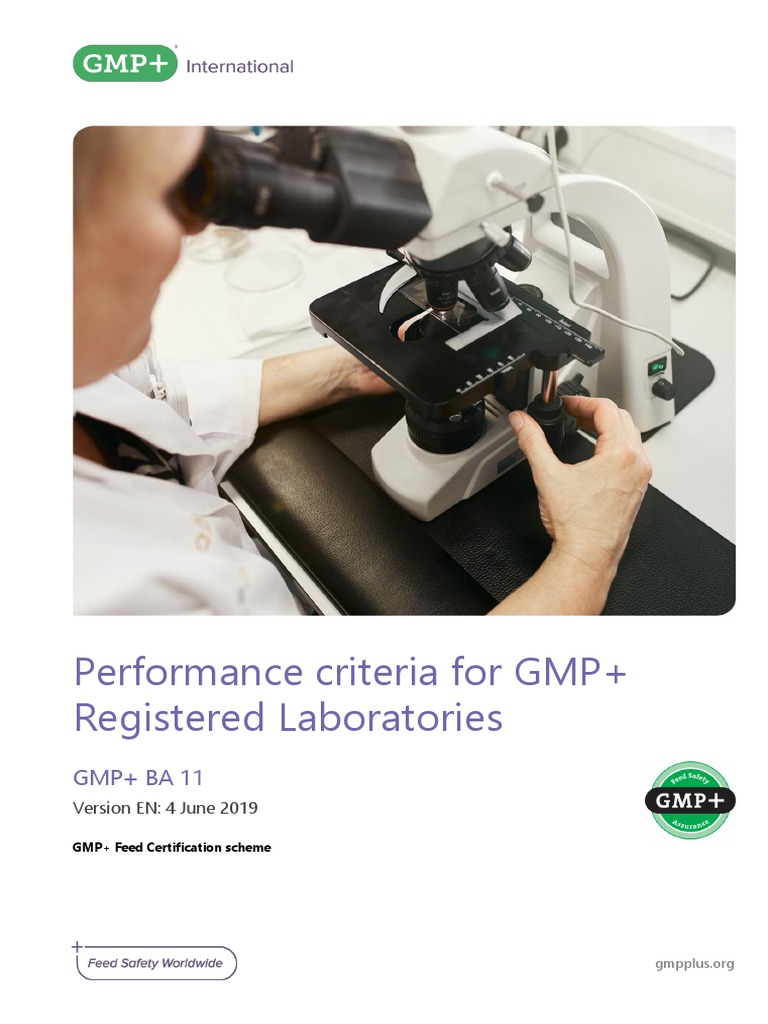 GMP Ba11performance Criteria For GMP+ Registered Laboratories | PDF ...