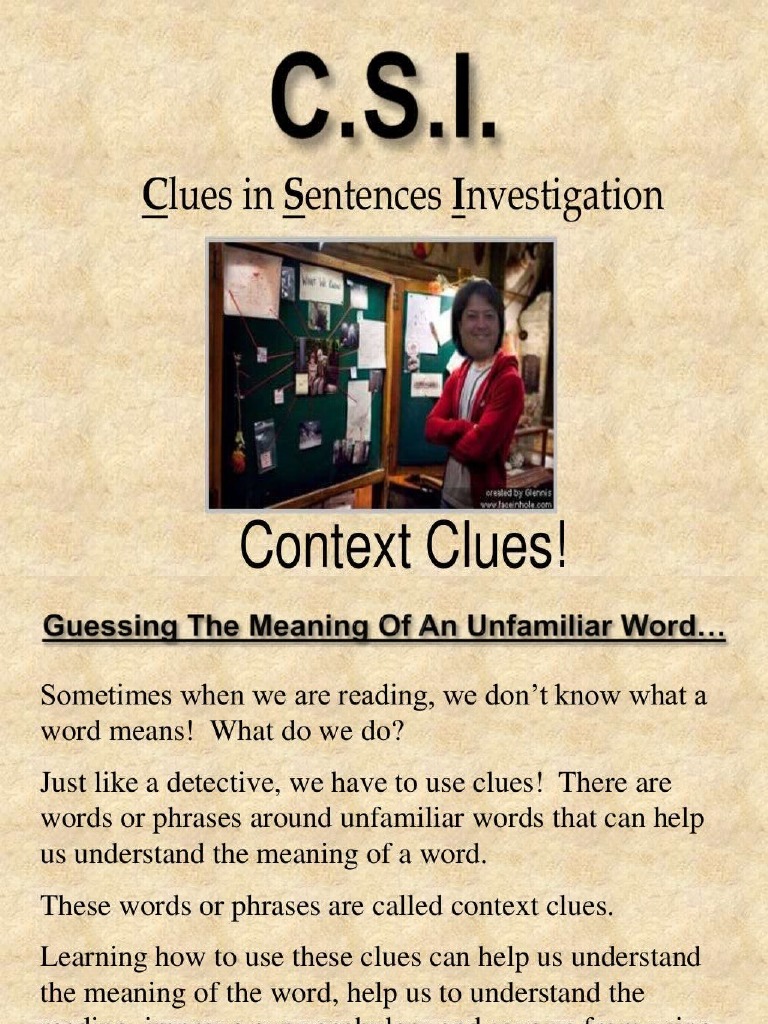 Context Clues Grade 7 | PDF