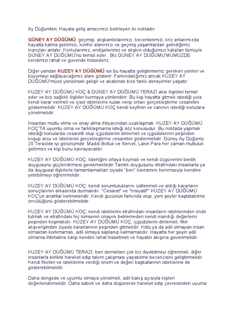 KAD Ve GAD Ay Düğümleri | PDF