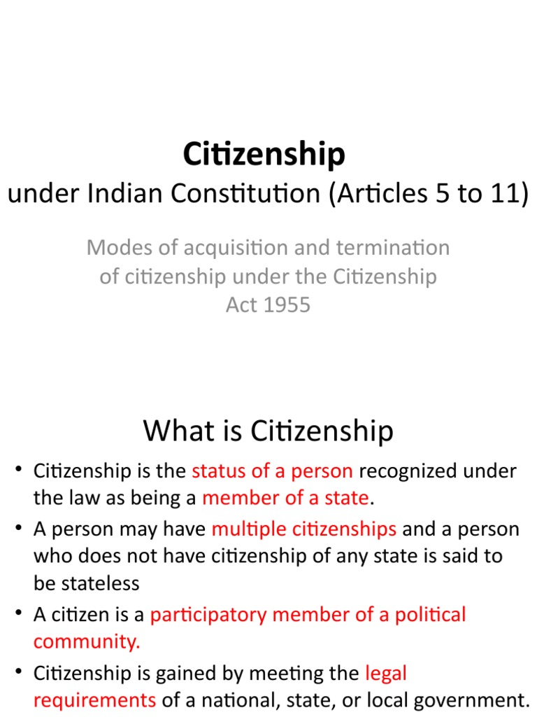 Citizenship With Amendment | PDF | Citizenship | Naturalization