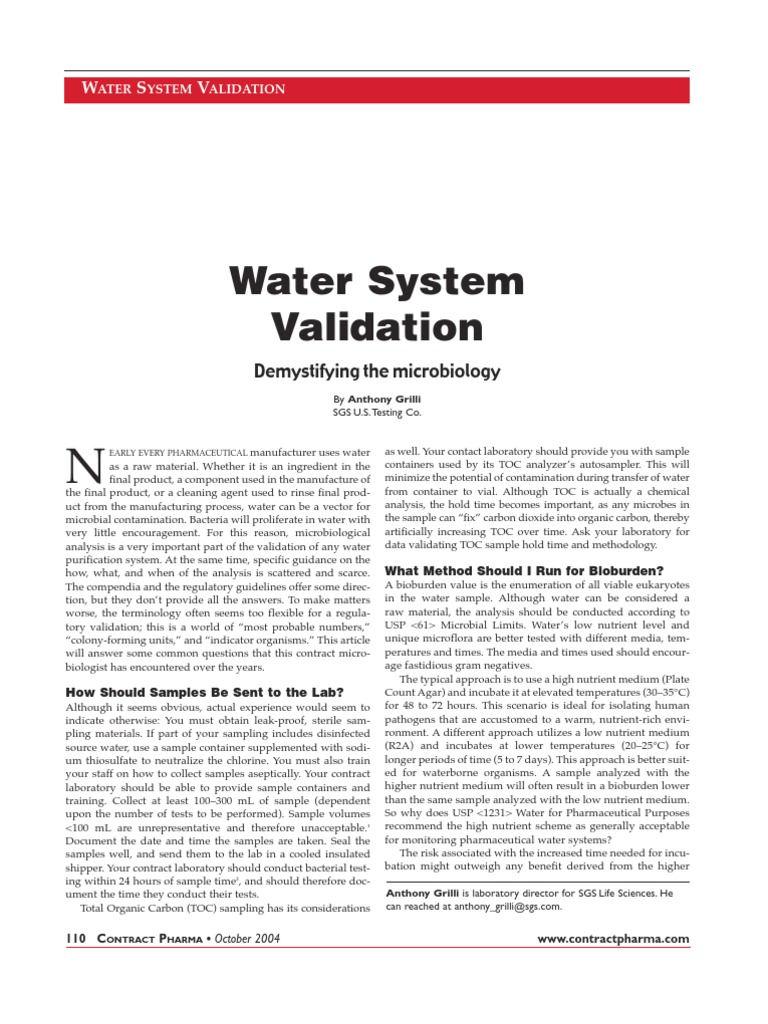 Water Testing System | PDF | Total Organic Carbon | Drinking Water