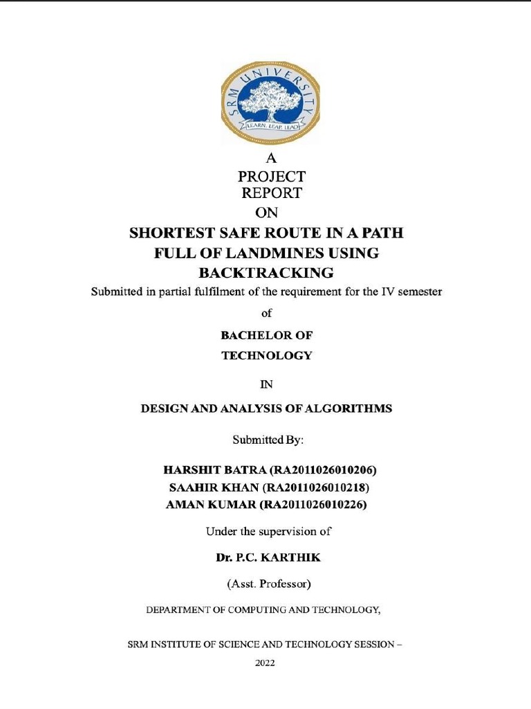 Daa Mini Project Pdf Computer Programming Algorithms And Data Structures